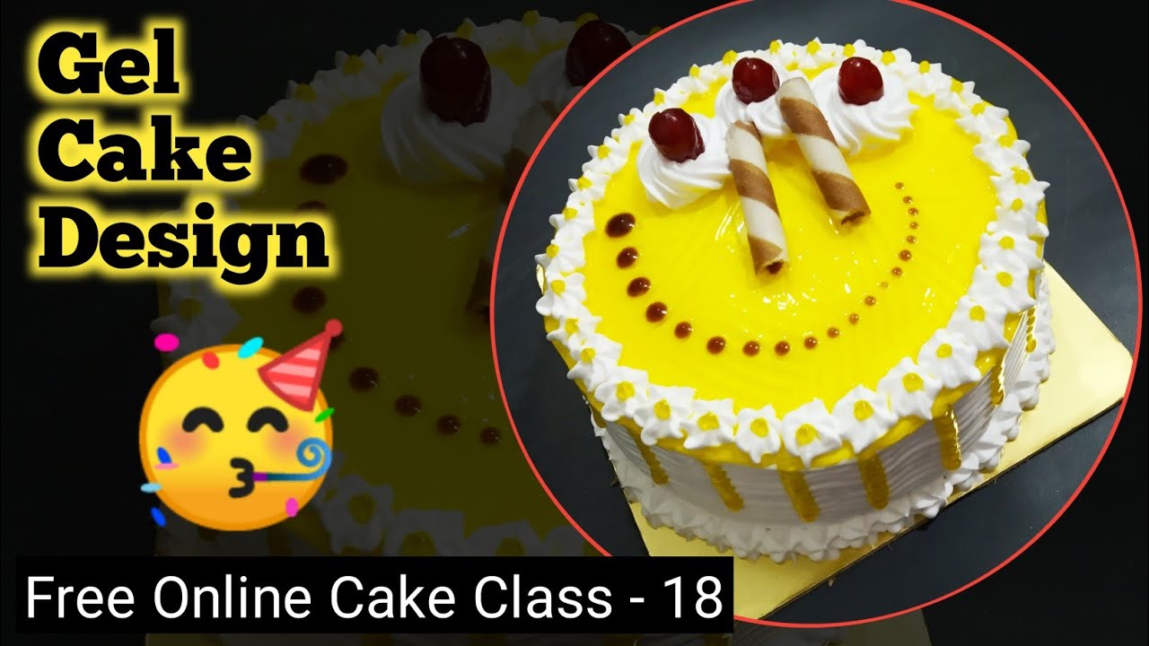 Gel cake design tutorial | New tips and tricks | Free online cake class ...
