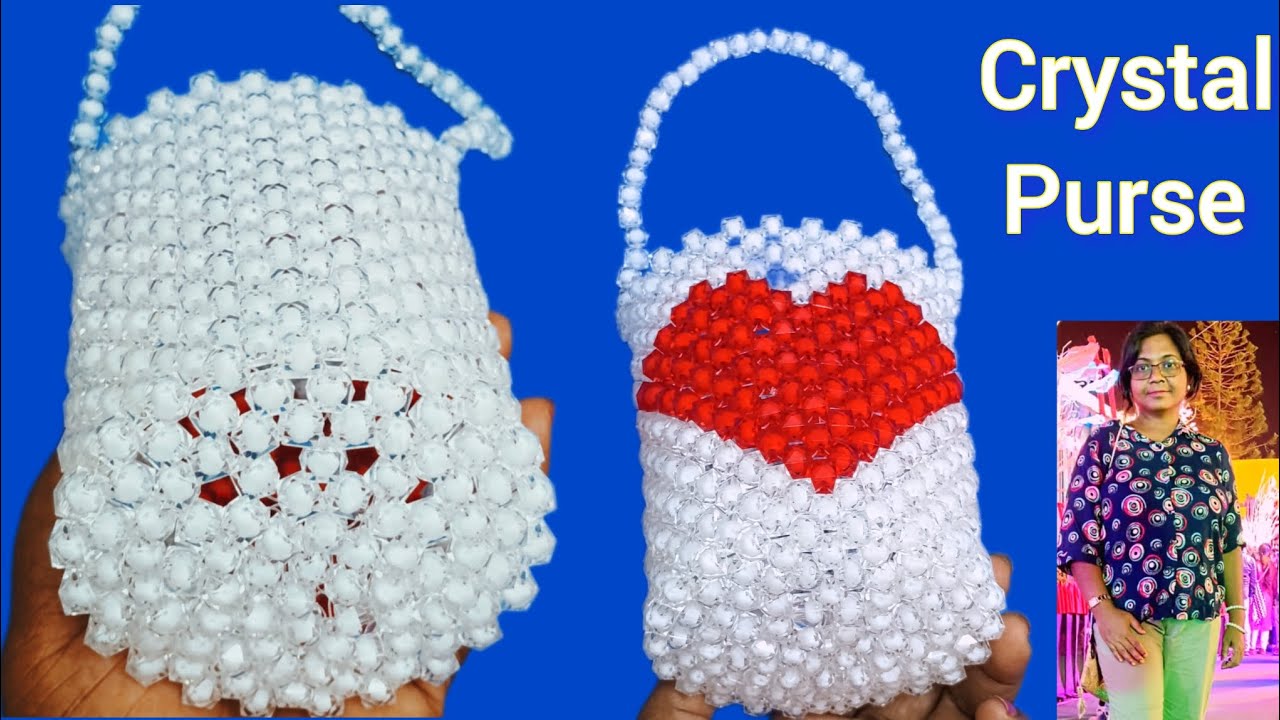 How to make a crystal beaded purse putir bag পুঁতির ব্যাগ @2C ...