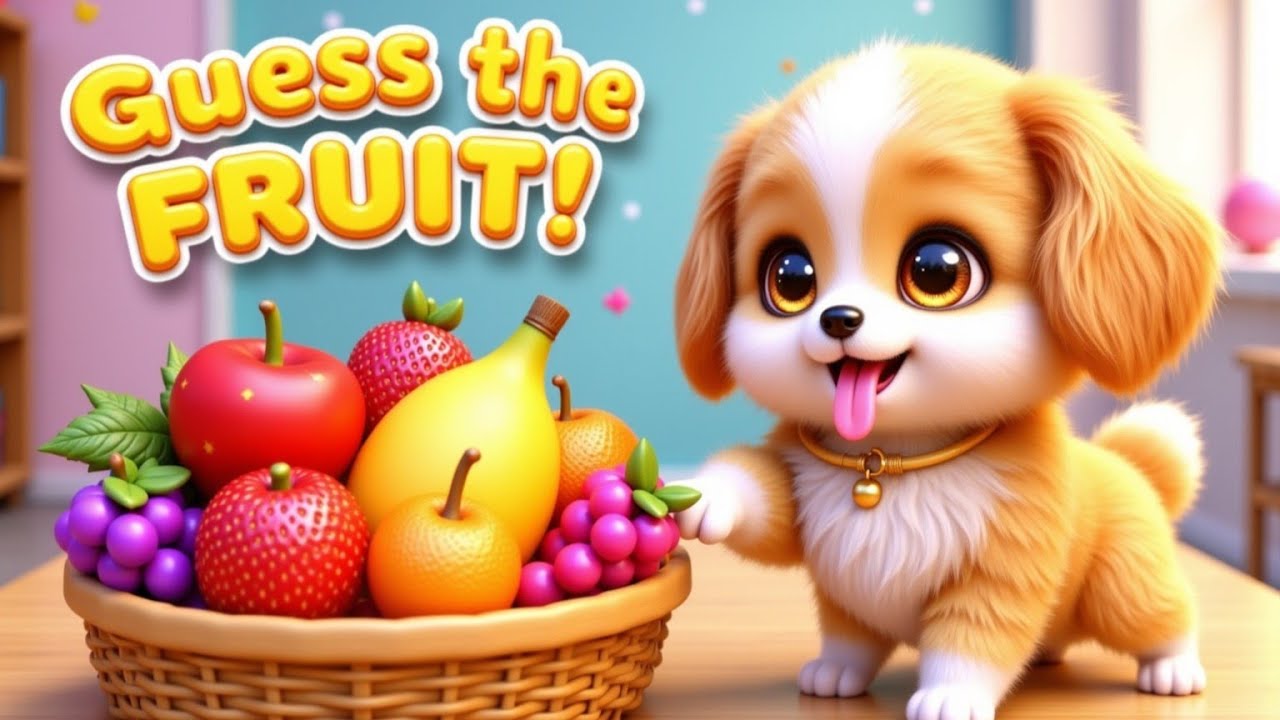 “Guess the Fruit with Pup 🍓🍎 | Fun Quiz Game for Kids | Educational ...