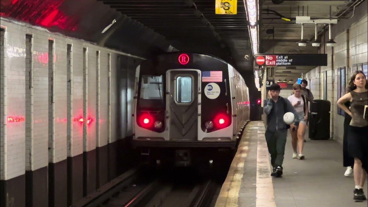 MTA New York City Subway Forest Hills Bound Alstom R160A (R) Local Train @ 9th Street - YouTube