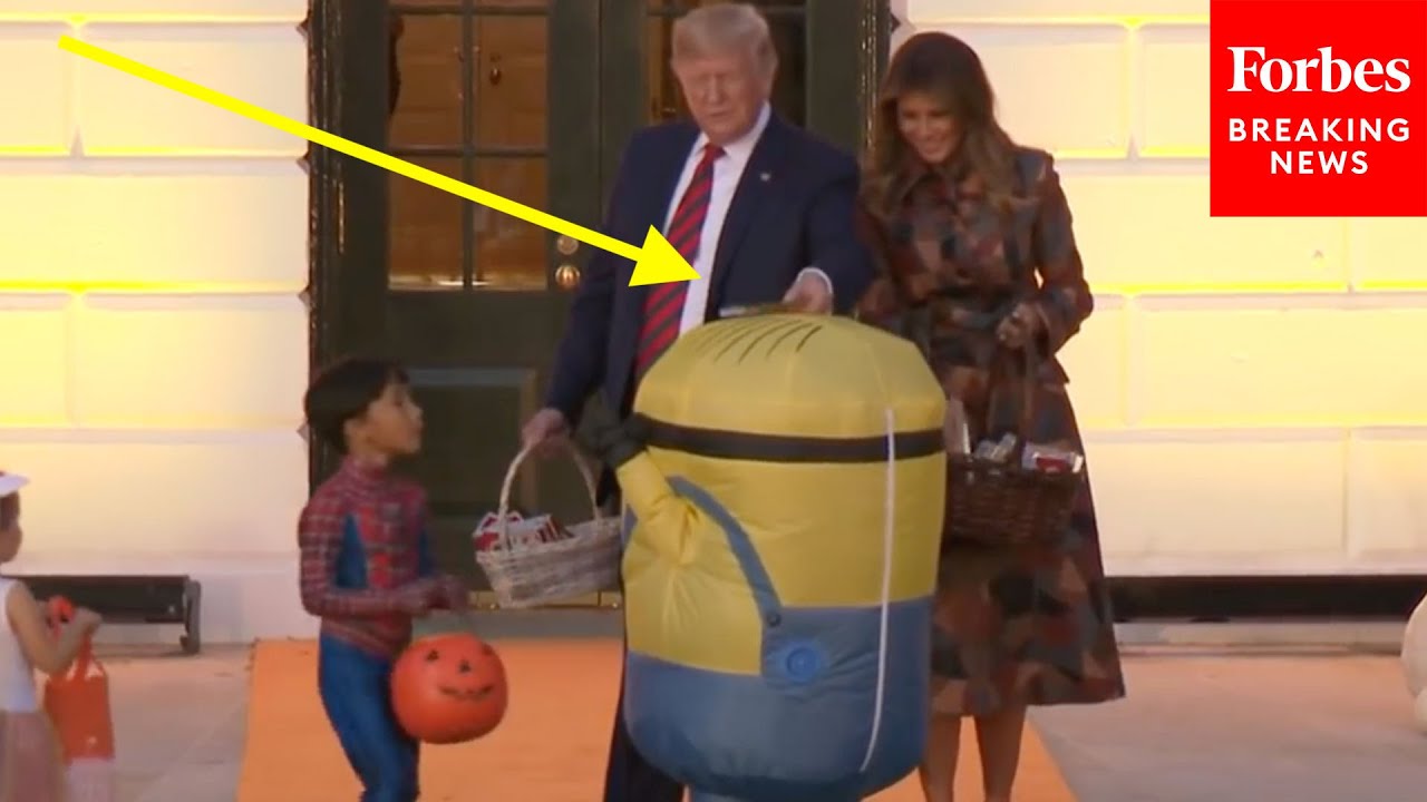 VIRAL FLASHBACK: Trump Puts Candy On Minion Trick-Or-Treater's Head ...