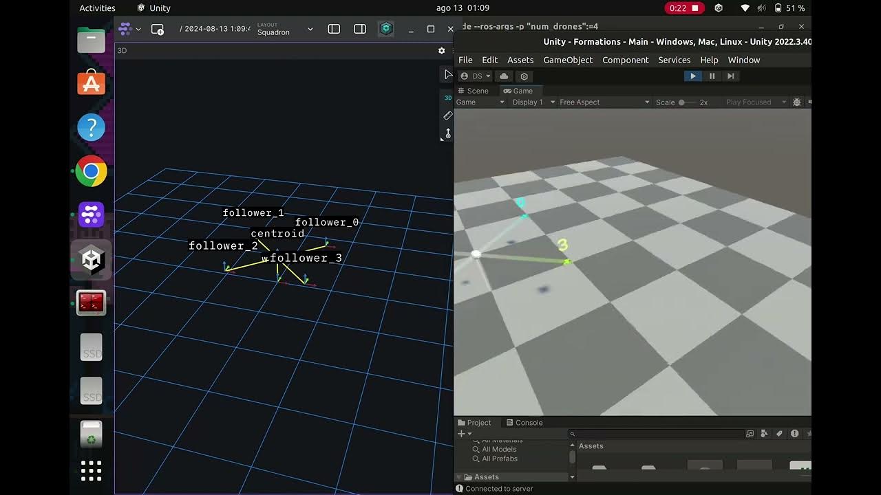 Interfaz Swarm Tello Unity - YouTube