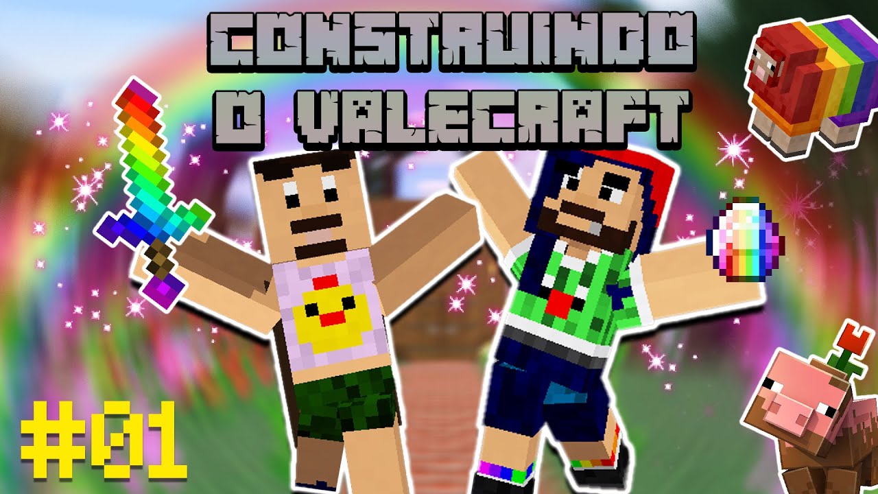 NOSSO VALE COLORIDO!!! MINECRAFT - Construindo o ValeCraft! - YouTube
