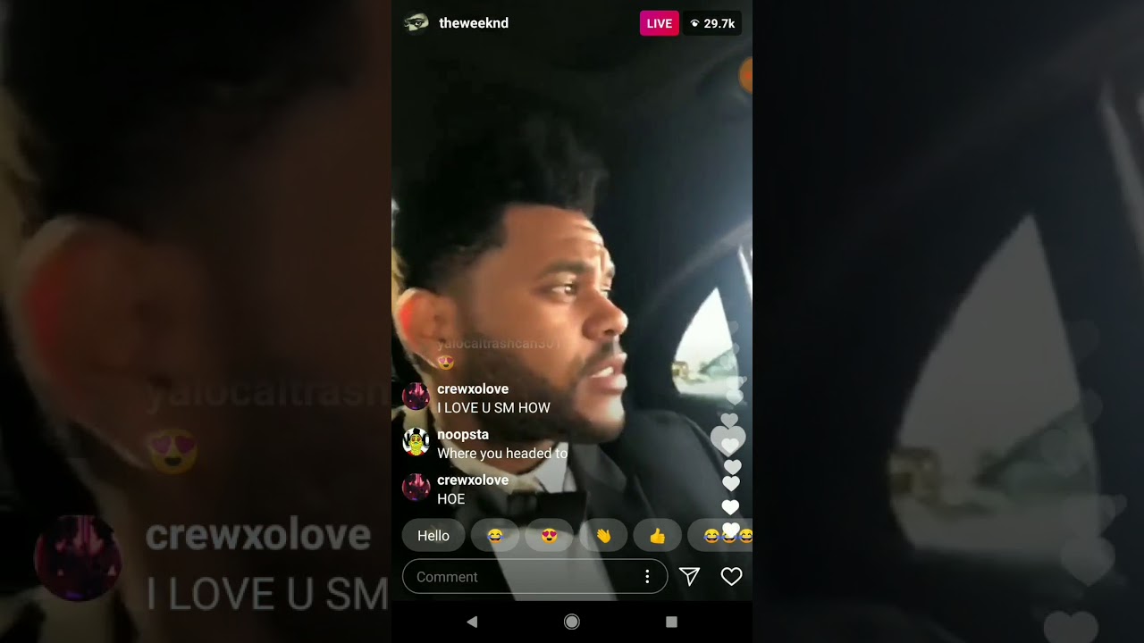 The Weekend Instagram live - YouTube