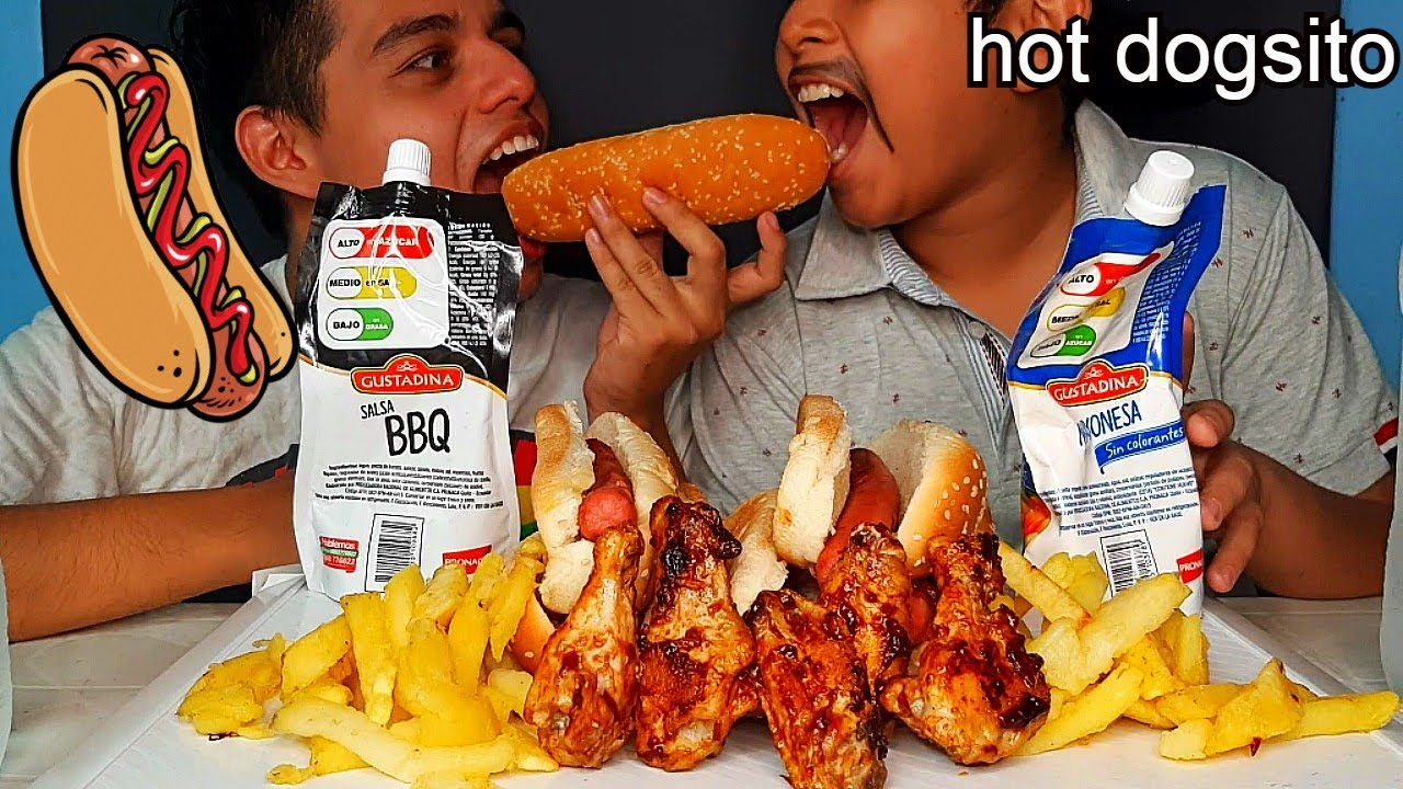 MUKBANG HOT DOGSITO , ALITAS Y PAPAS ASMR - Justin Steven ASMR - YouTube