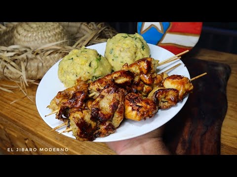 PINCHOS DE POLLO CON MOFONGO COMO LOS QUE CARRITO ESTO YA ES UNA RECETA ...