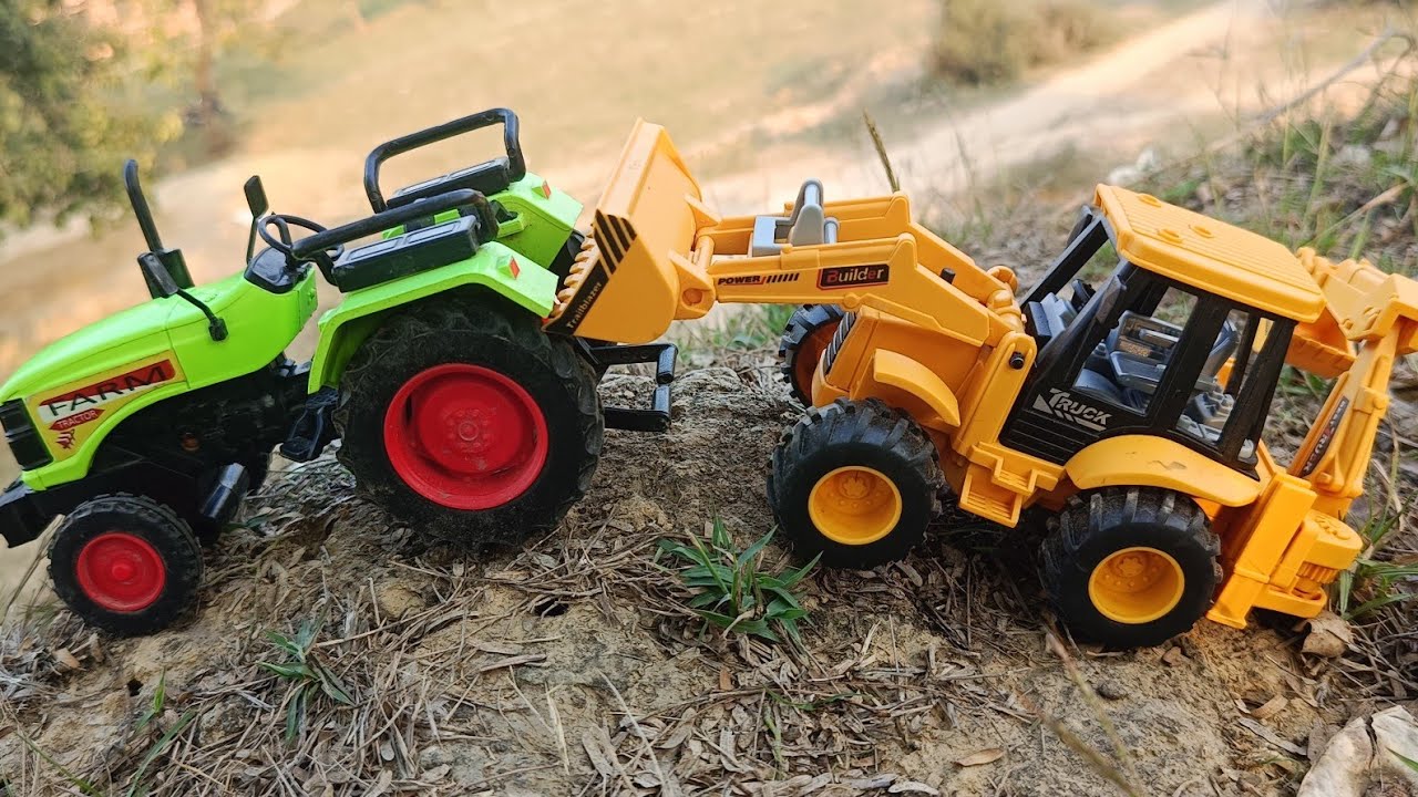 Mini tractor | New toys video | jcb loading sand tractor trolley | toy ...