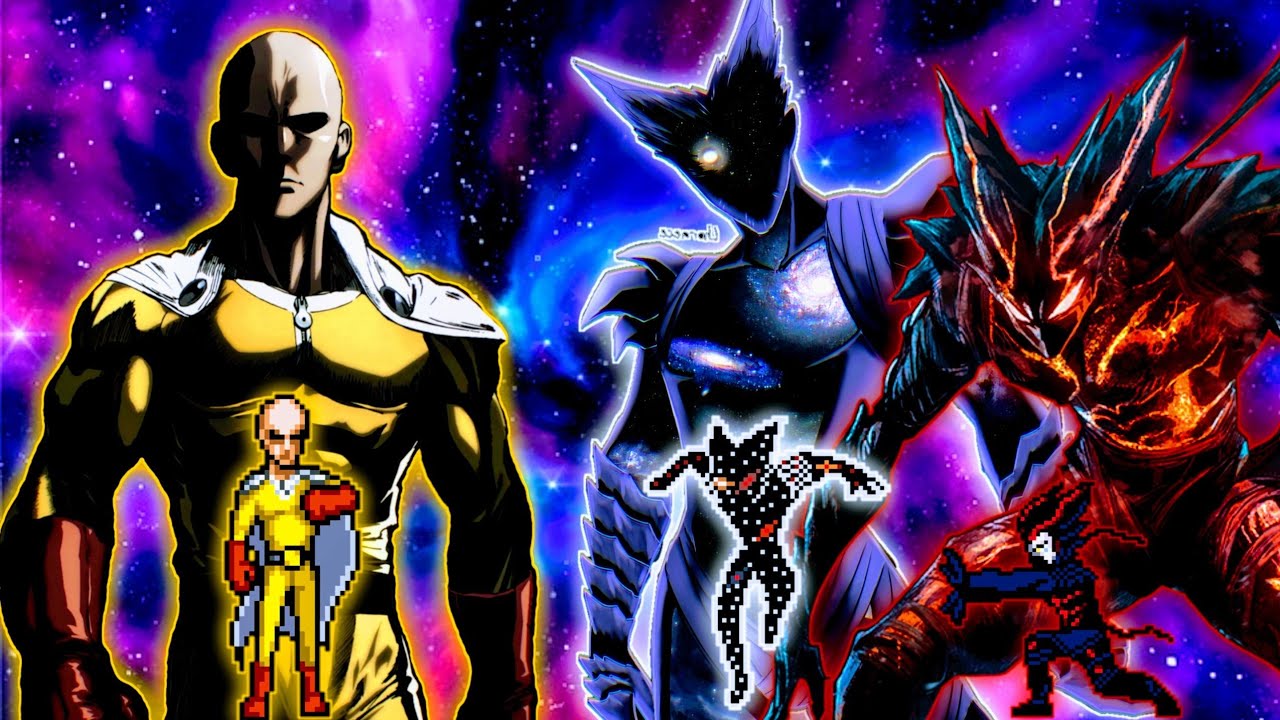 Accurate Saitama Serious Mode( New) VS Cosmic Garou V2 OP & Monster ...