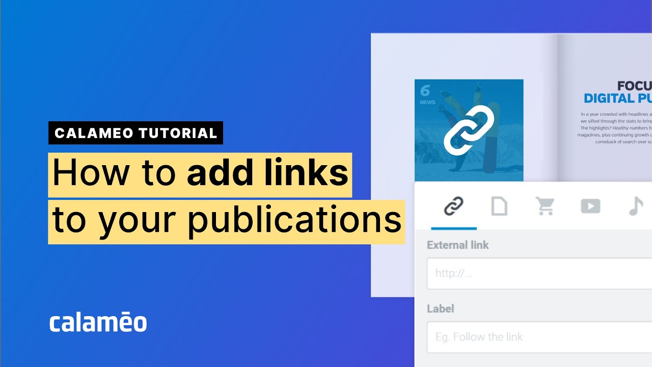 How to add links to your publications | Calaméo Tutorial - YouTube