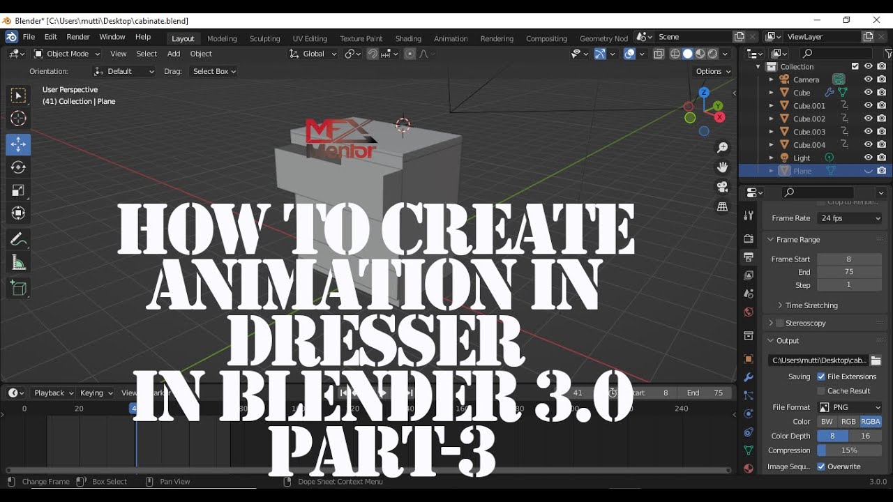 How To Create Animation In Dresser In Blender 3.0 Part-3 #aniamtion ...