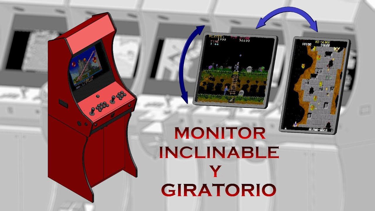 Giro e inclinación de monitor en máquina arcade - YouTube