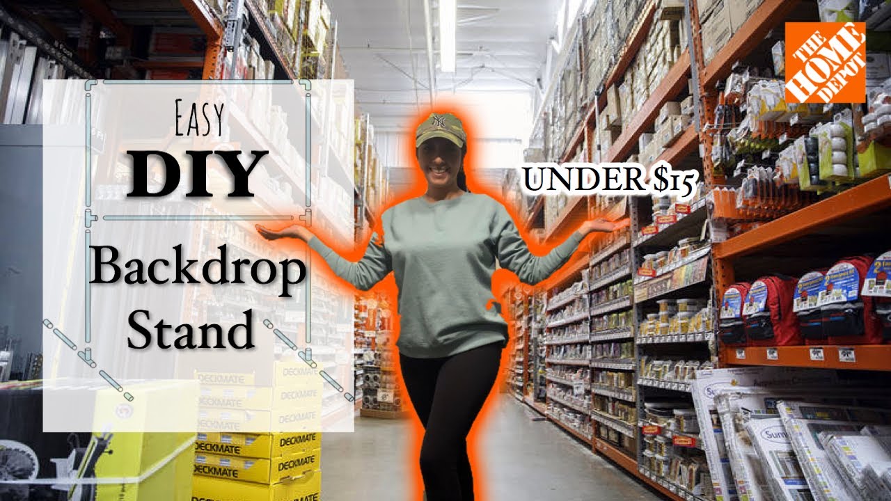 Super Easy DIY Backdrop Stand | UNDER $15 - YouTube