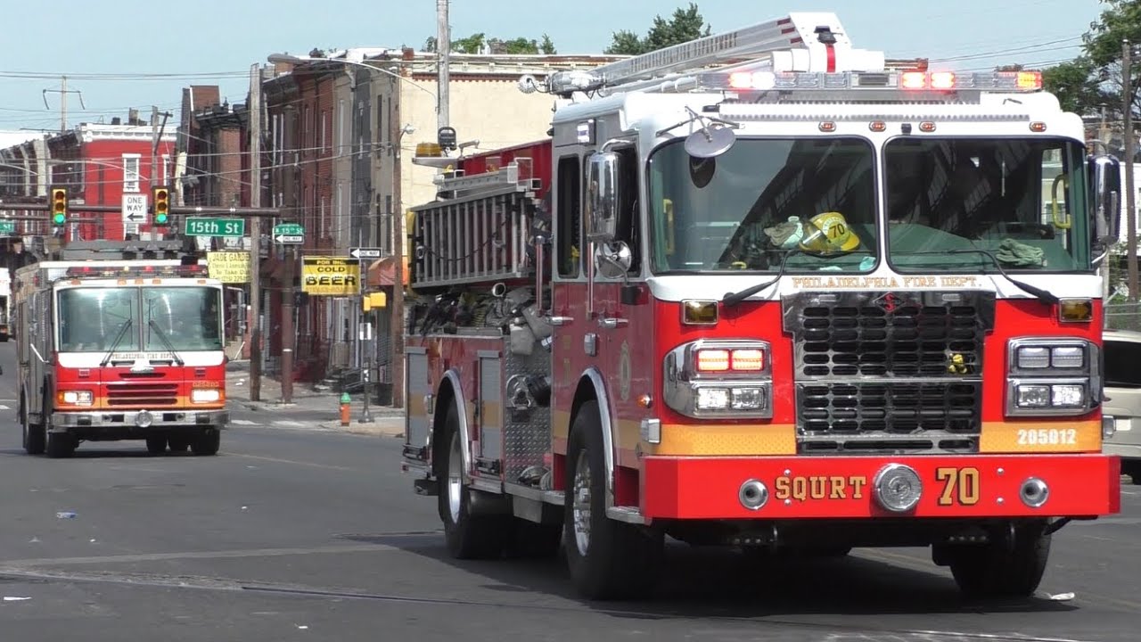 Philadelphia Fire Department BRAND NEW Squrt 70 & Air Unit 1 Responding ...