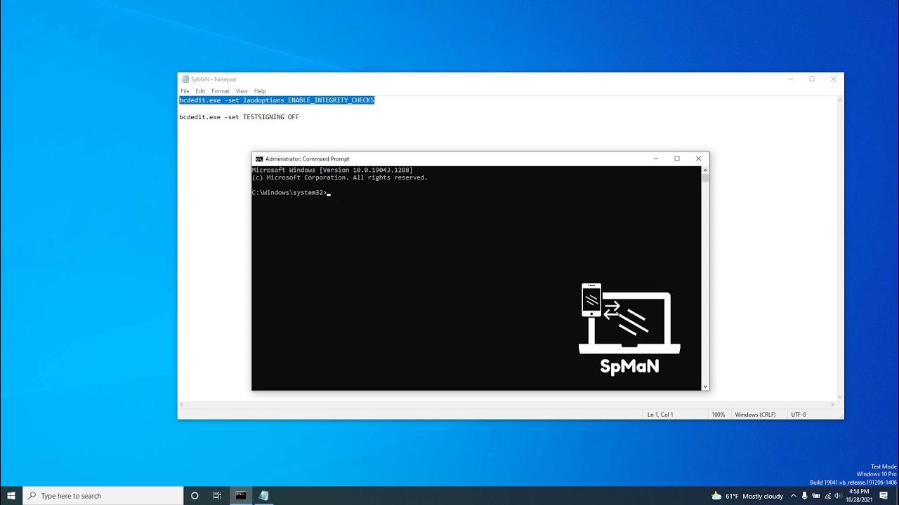 How To Disable Test Mode Windows 10 Youtube