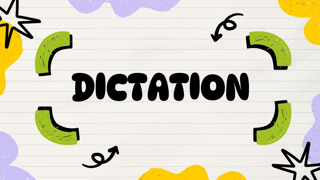 DICTATIONS - Learn in a short time (A1-A2) - YouTube