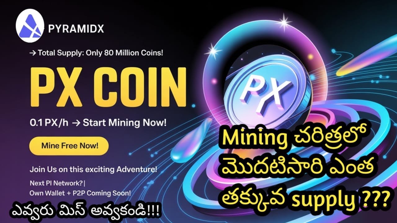 Pyramidx new mining project| PX coin only 80m supply#pinetwork # ...