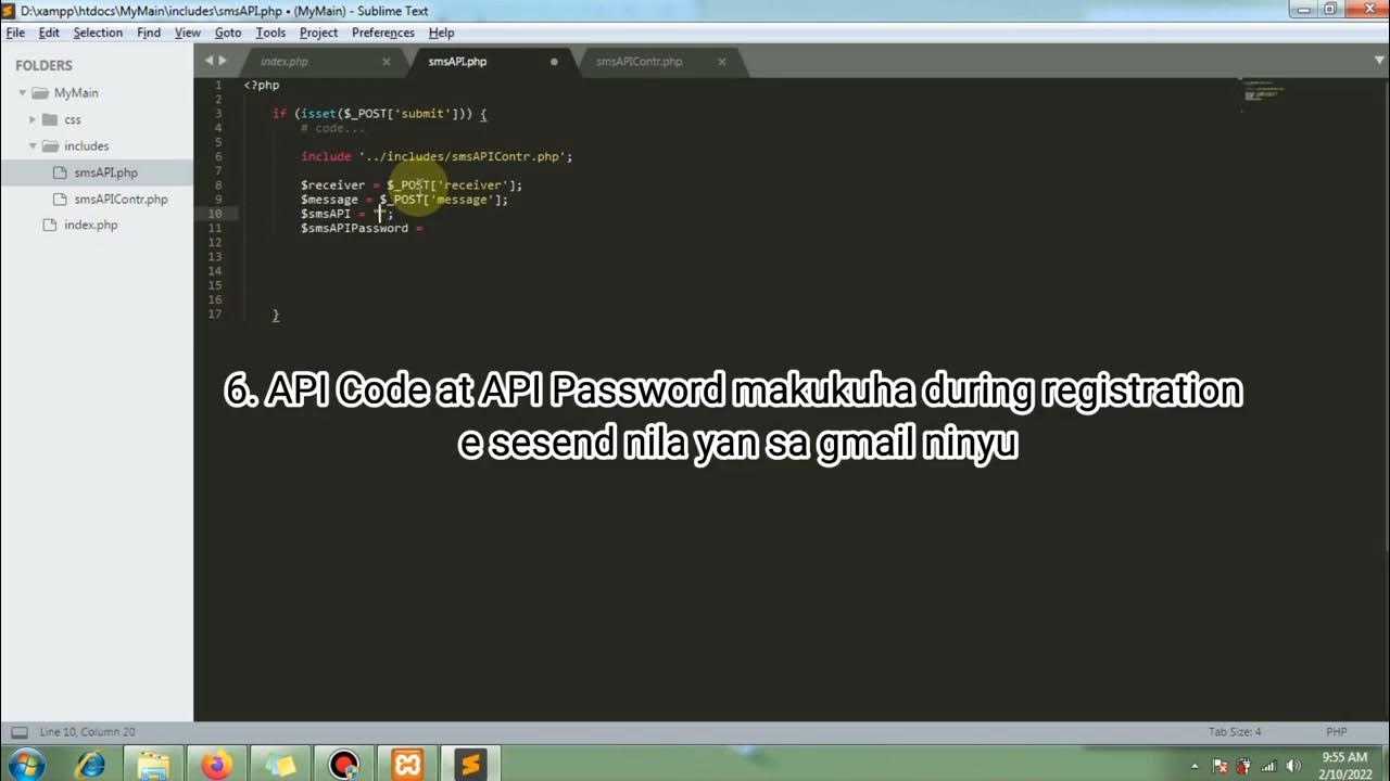 How to send FREE SMS using itexmo SMS API in PHP (tagalog version) - PART 3 - YouTube