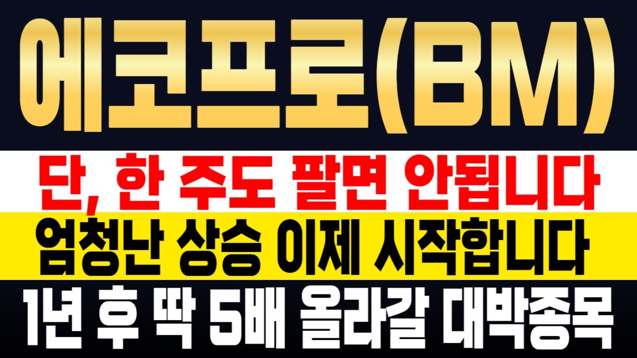 에코프로 에코프로비엠 1년 후 딱 5배 올라갈 대박종목 단 한주도 팔면 안됩니다 Jp모건의 매수리포트로 연기금 기관 싹쓸이 수천억 매수 에코프로 에코프로비엠