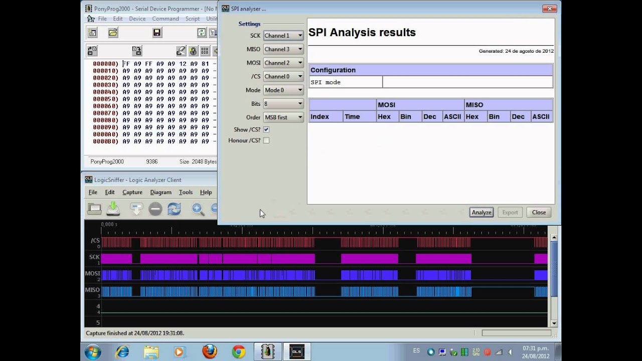 OLS Microwire eeprom, decoded via SPI protocol. - YouTube
