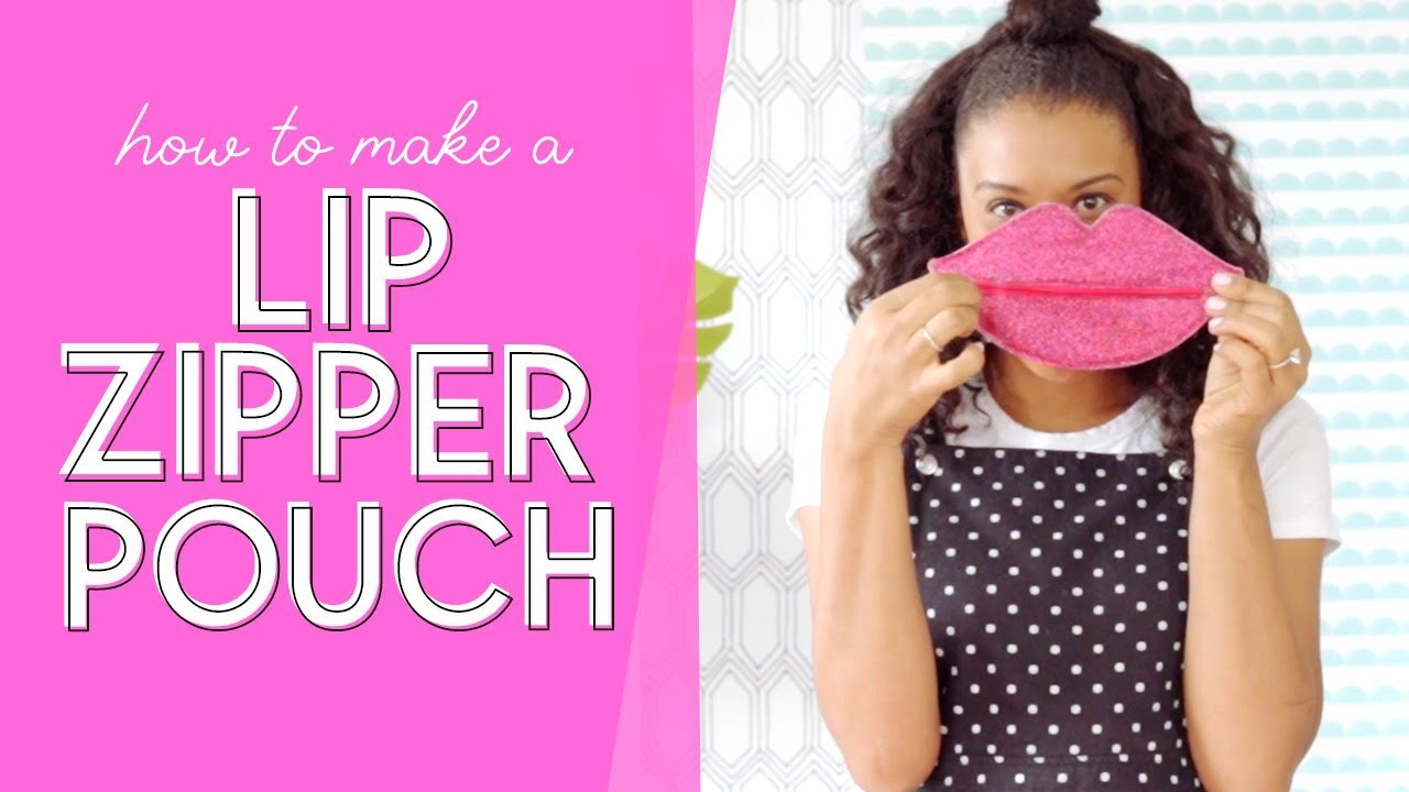 Lip Shaped Zipper Pouch - YouTube