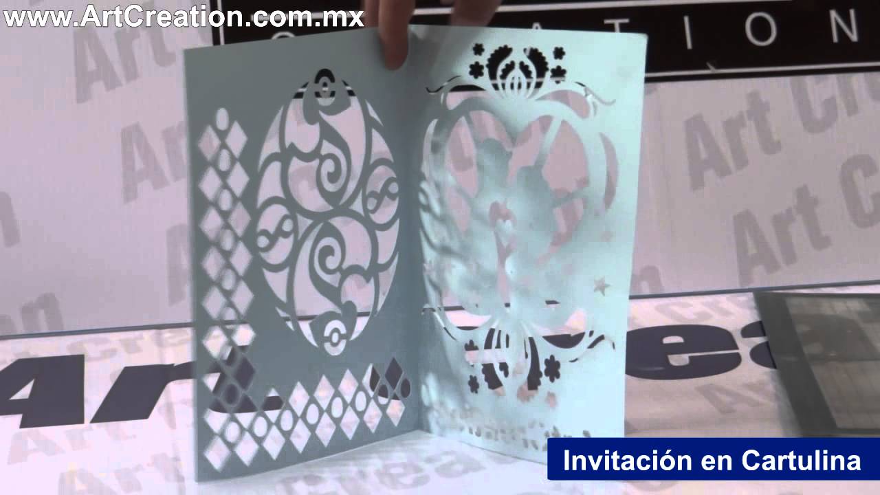 Invitaciones y Cajas en Cartulina – Plotter de Corte – Art Creation - YouTube