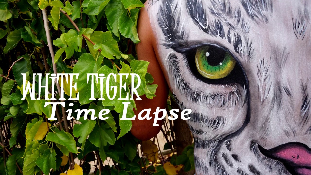 White Tiger / Body Painting Time lapse - YouTube