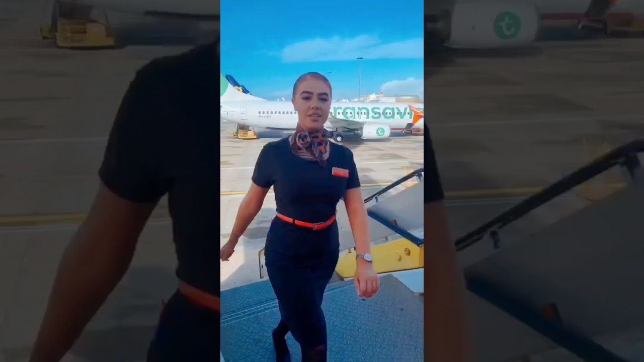 Stewardess and Pilot dancing. Flight Attendant. Hot Air Hostess. - YouTube