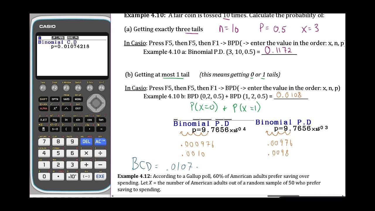 Binomial Probability Distribution examples for exact and cumulative ...
