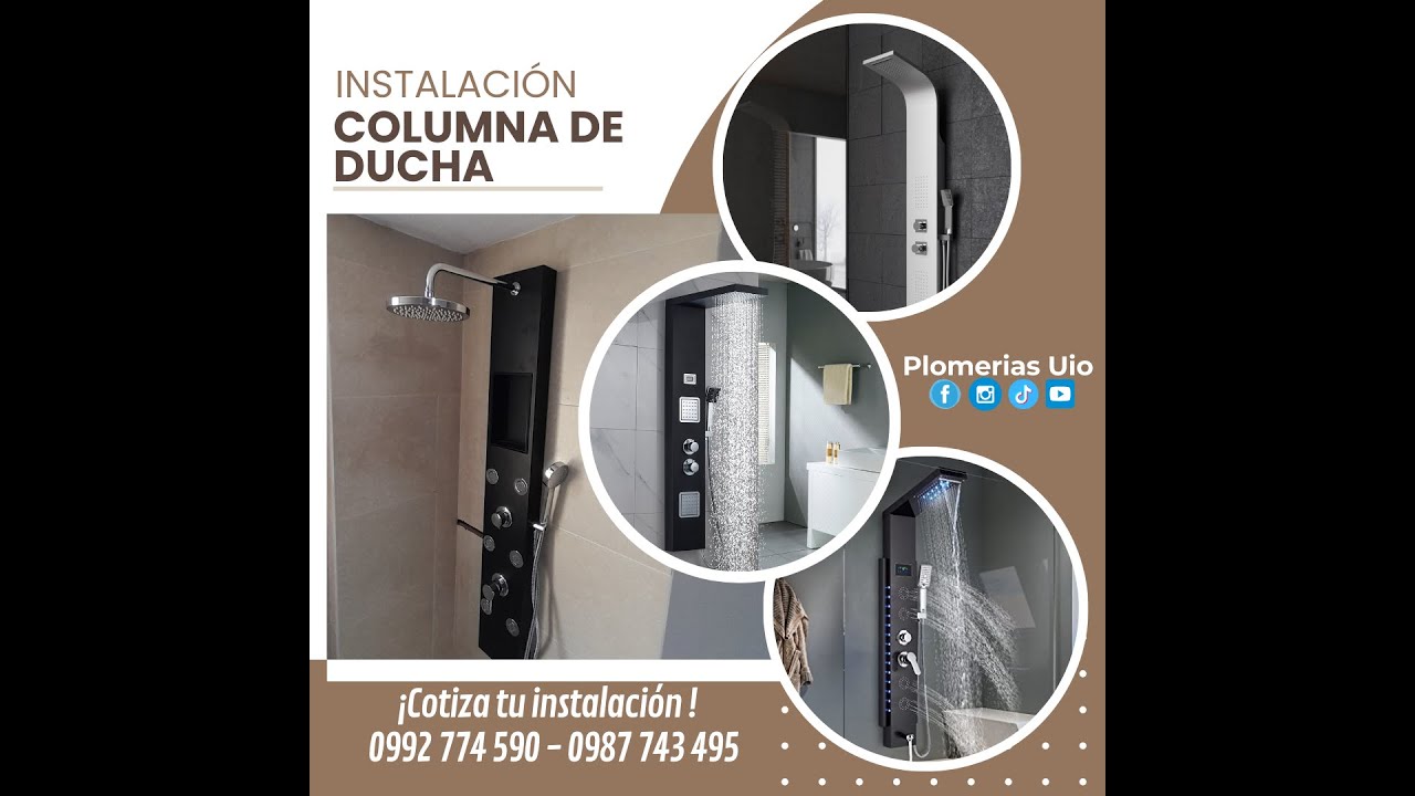 Tutorial cómo instalar una COLUMNA DE DUCHA - Plomeros Calificados ...