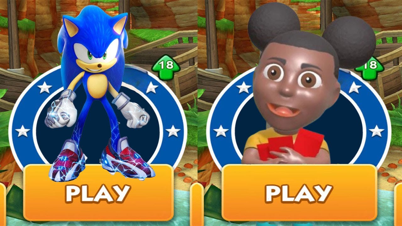 Sonic Dash vs Amanda The Adventurer Run - Boscage Maze Sonic vs All ...