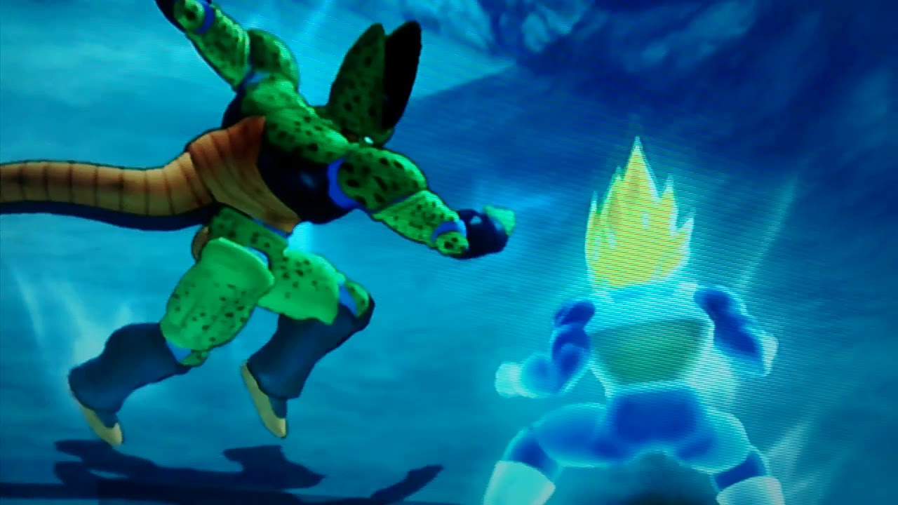 Super Vegeta vs Cell semi perfeito - YouTube