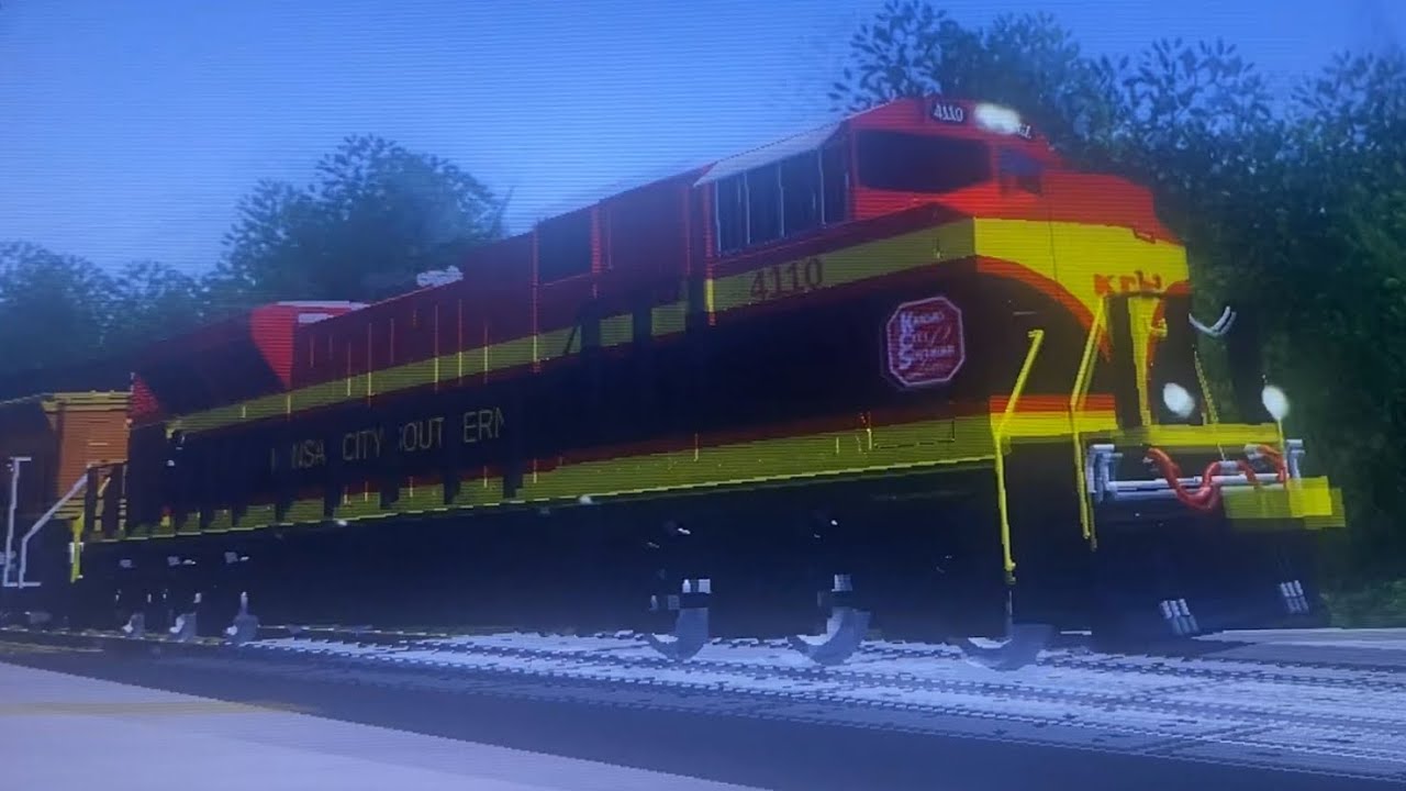 April 26, 2025 6 BNSF Trains BNSF 1850 unit 2 BNSF KCS unit NS 1801 ...