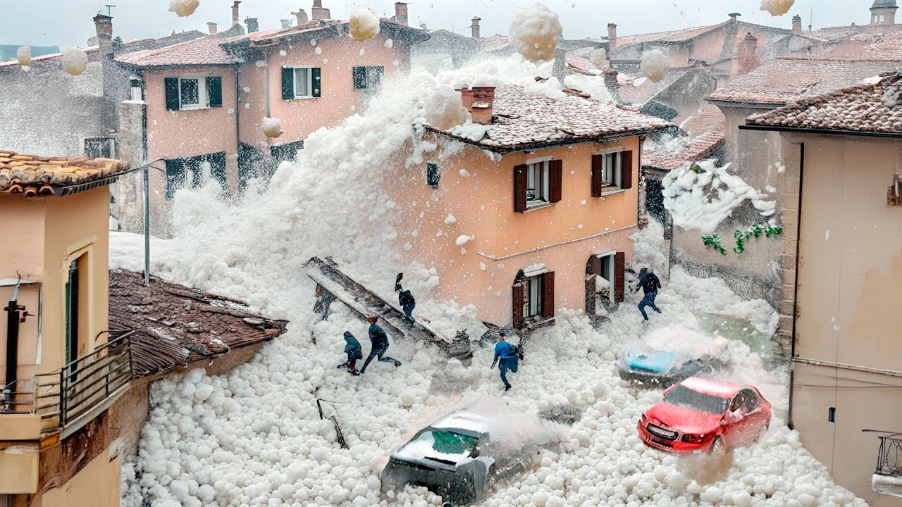 Storm Chaos in Spain Today! Hailstorm in Málaga Wrecks Cars and Homes ...