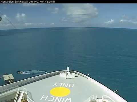 NCL Breakaway Webcam - Seven Day Cruise from New York City - YouTube