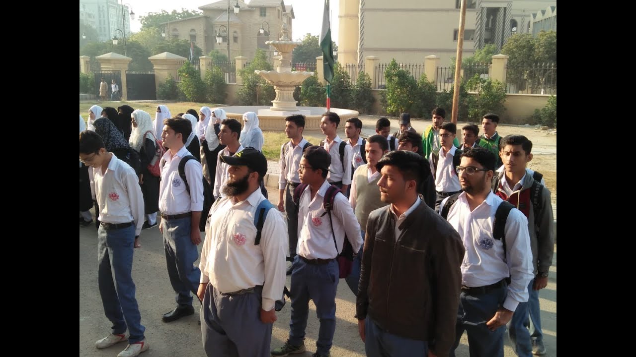 Morning Assembly at DJ Sindh Govt. Science College Karachi | 14-2-20 ...