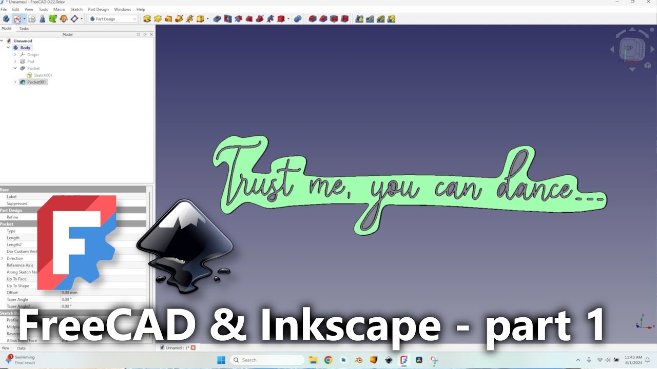 Design & Model an Acrylic LED Sign for CNC | Complete FreeCAD ...