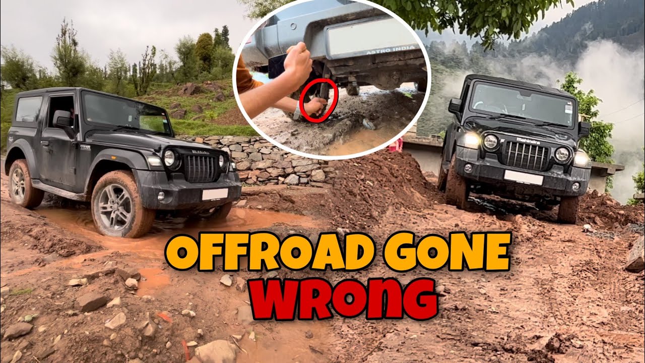 OFFROAD Gone WRONG with THAR 4x4😱 - YouTube