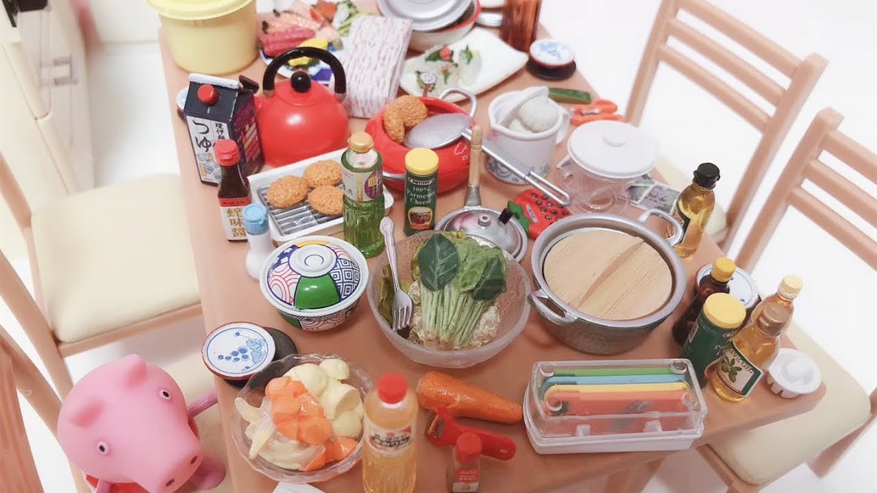 RE-ment Miniature Mother‘s’ Kitchen Mini Food Toy Unboxing（ASMR） - YouTube
