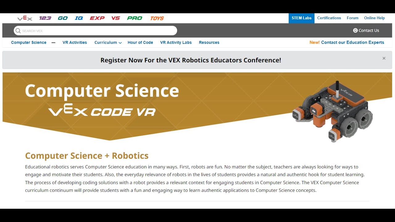 Программирование робота на VRVEX - YouTube