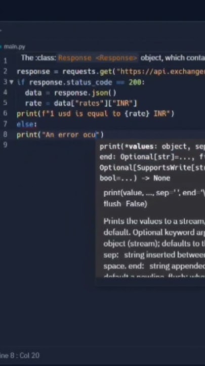 #07 Application to get live USD/INR rate Using Python #100daysofcode with #python #100 #shots ...