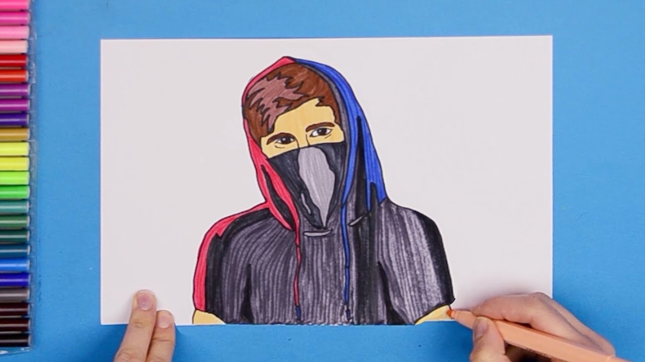 How to draw Alan Walker - YouTube
