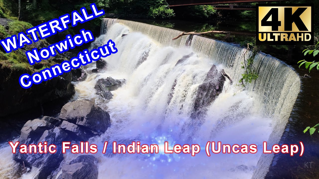 Impressive Waterfall in CT [4K] - Yantic Falls / Yantic Dam / Indian ...