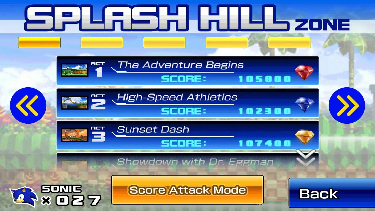 Sonic The Hedgehog 4 Episode 1|Android 7.1.1|Splash hill zone act 1 ...