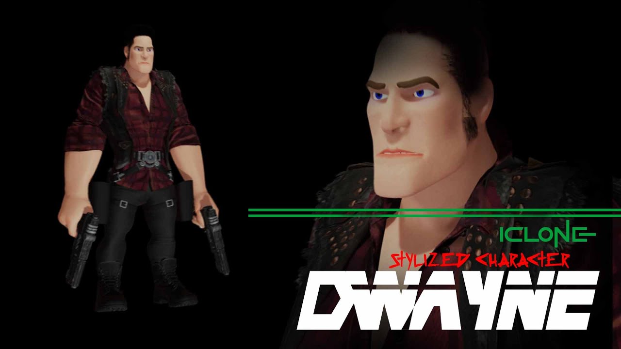 Iclone Stylized Character Free Dwayne Wayne - YouTube