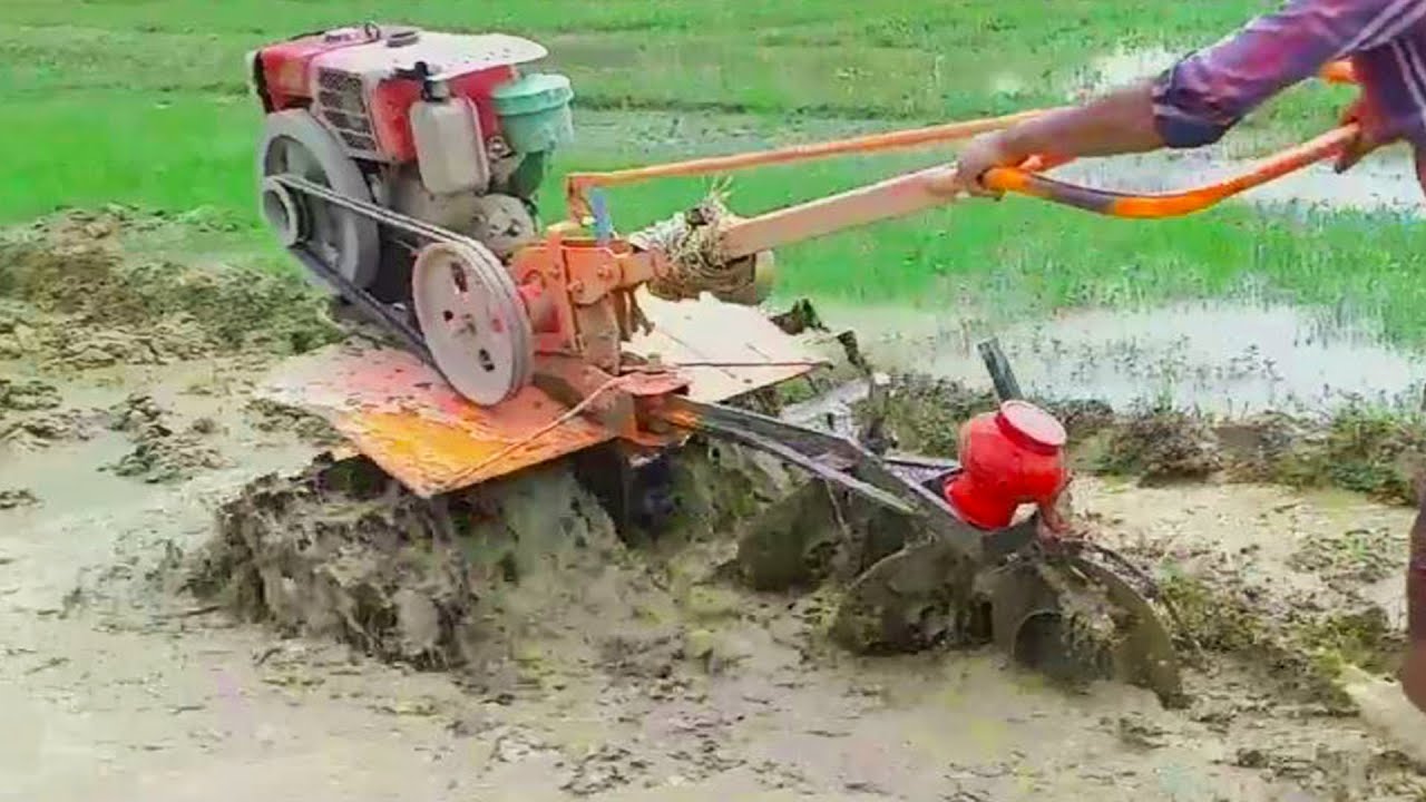 alim power tiller emei 190n diesel engine bangladesh 2023 - YouTube