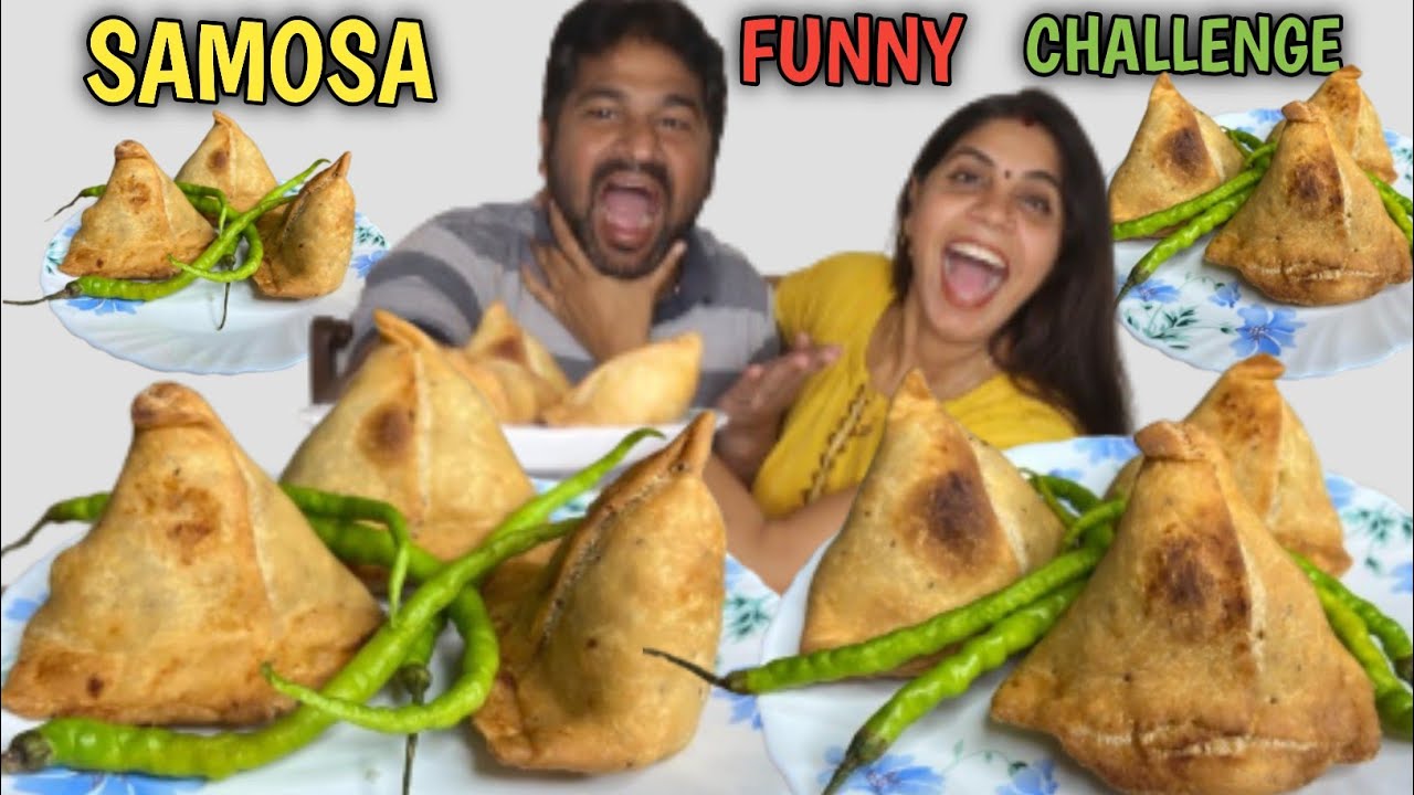 FUNNY SAMOSA EATING CHALLENGE | SAMOSA EATING CHALLENGE | STREET FOOD ...