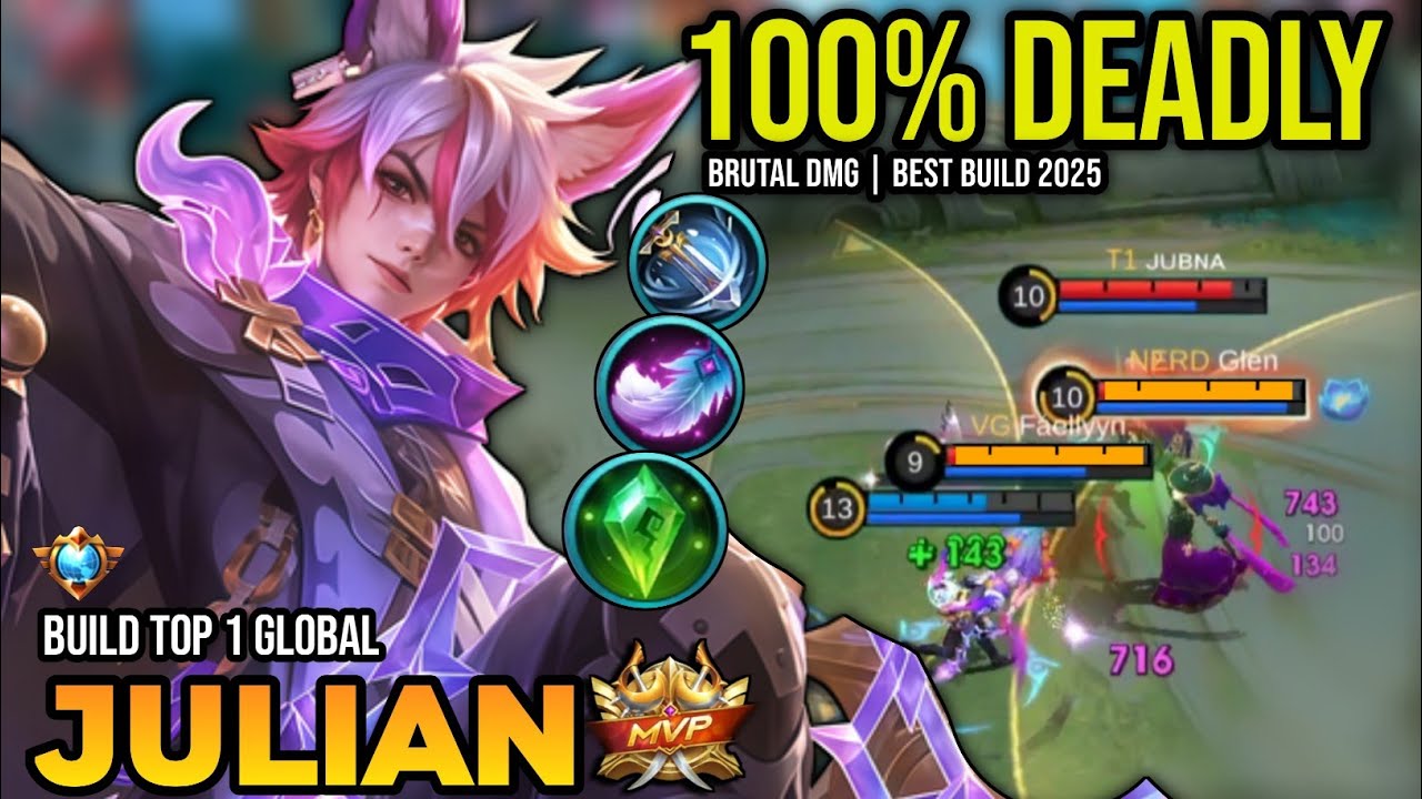 JULIAN BEST BUILD 2025 | BUILD TOP 1 GLOBAL GAMEPLAY | MOBILE LEGENDS ...