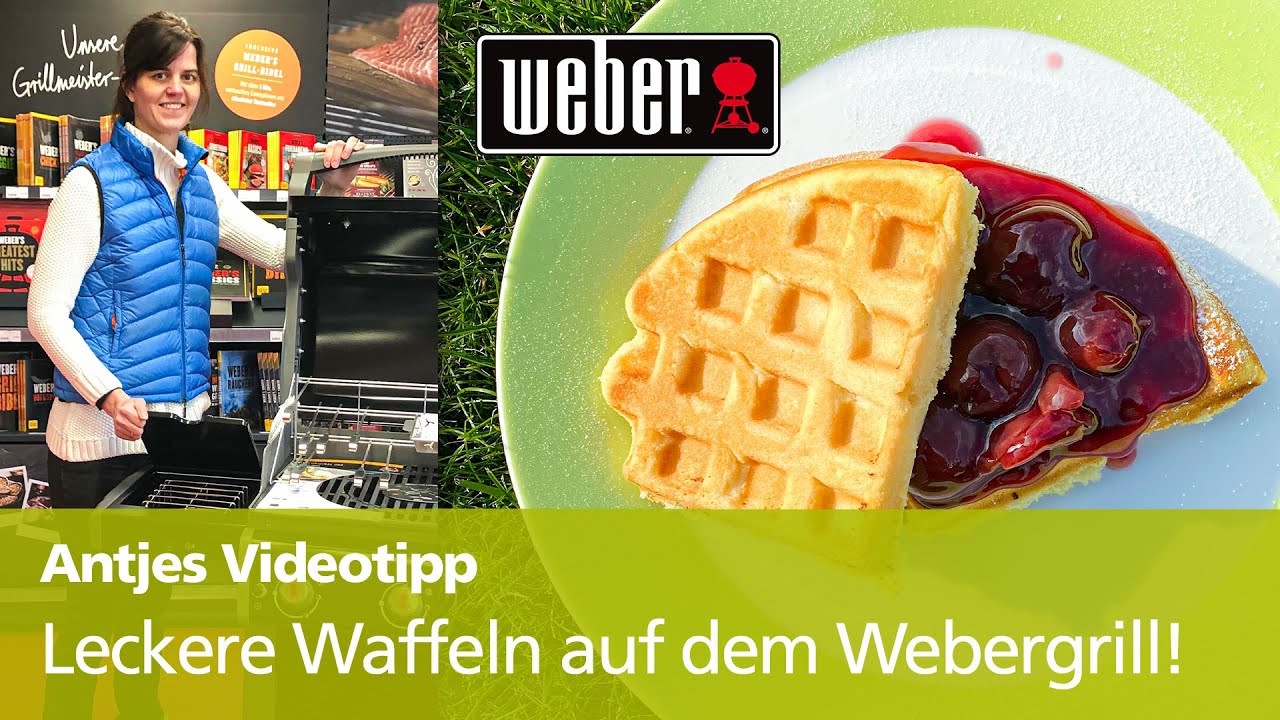 Waffeln auf dem Weber-Grill - YouTube