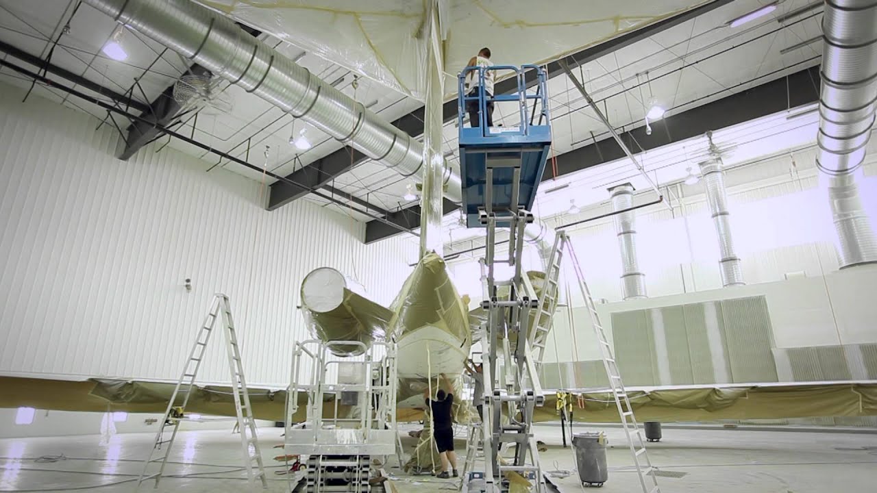 Timelapse: Gulfstream GV Paint Refurbishment - YouTube