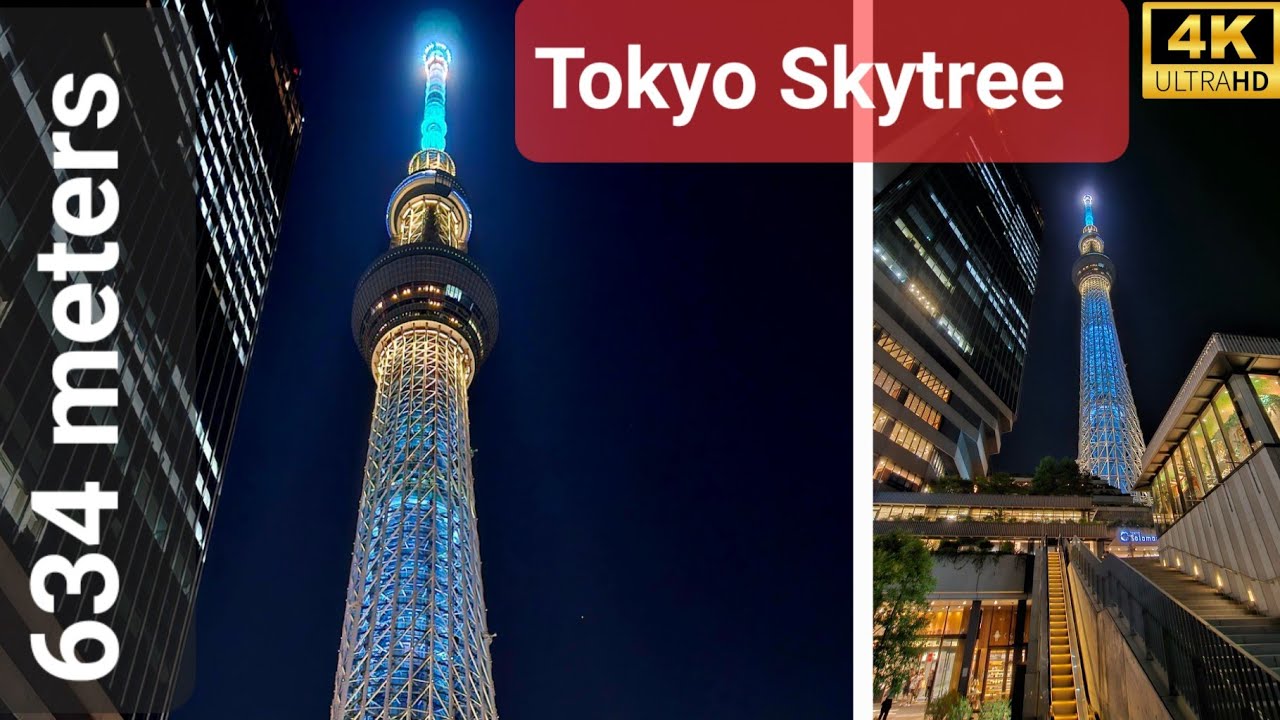 🚶‍♂️Walkover on the tallest TV 📺 tower in the world! 634m high♦Tokyo Skytree♦Asakusa Japan UHD ...
